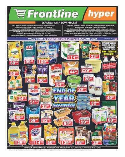 Frontline Hyper in Pretoria | Back to school Specials & Catalogues ...
