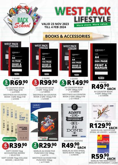 West Pack Lifestyle in Krugersdorp | Weekly Catalogues & Specials | Tiendeo